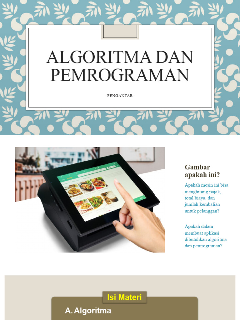 Algoritma Dan Pemrograman (Pengantar 1) | PDF