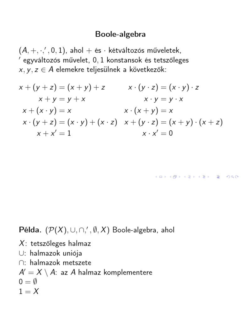 Boole Algebra | PDF