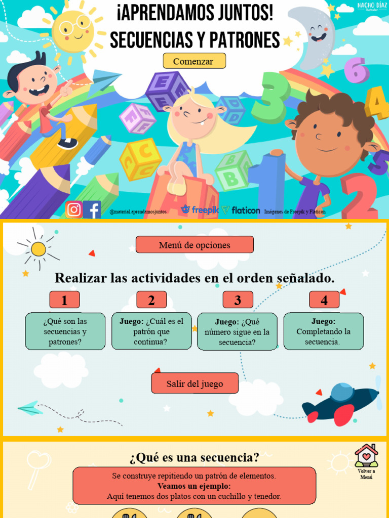 Aprendamos Juntos - Secuencias y Patrones | PDF