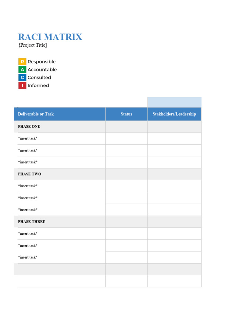 PM Raci Matrix | PDF