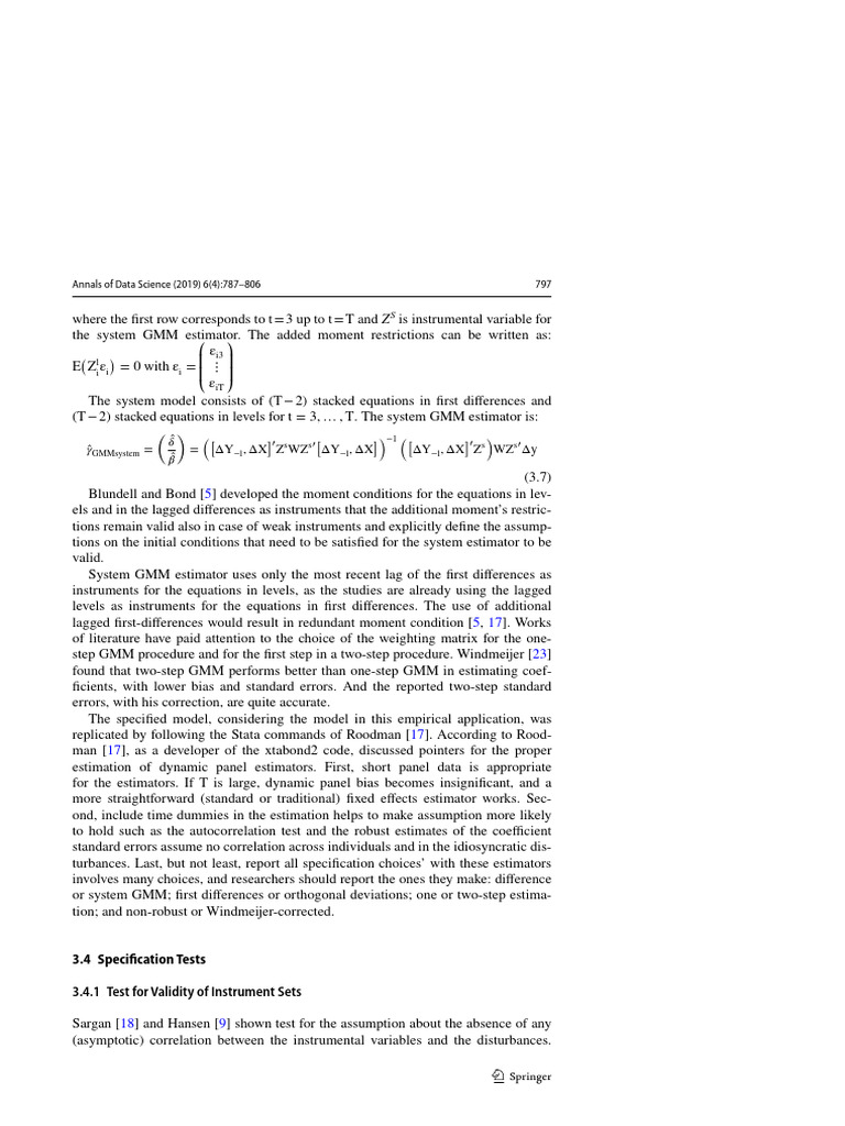 A Dynamic Panel Gravity Model Application_2_2_1 | PDF | Autocorrelation | Statistics