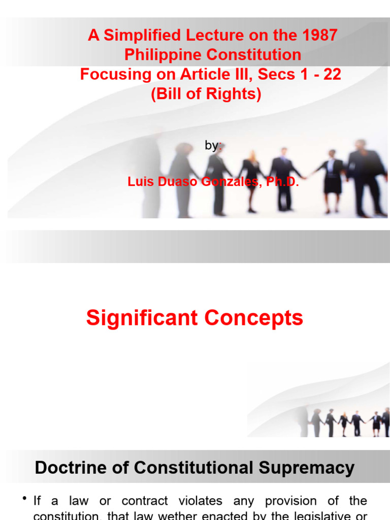 A Simplified Lecture of The 1987 Philippine Constitution | PDF | Search ...