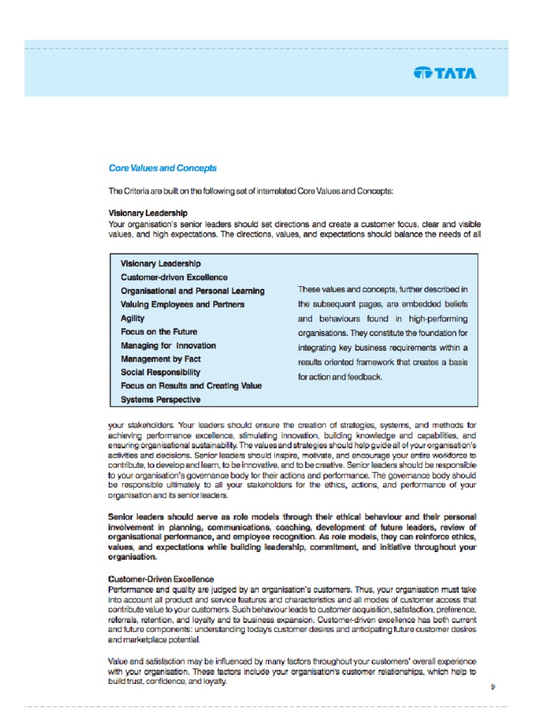 Understanding TBEM Framework and Values | PDF | Innovation ...