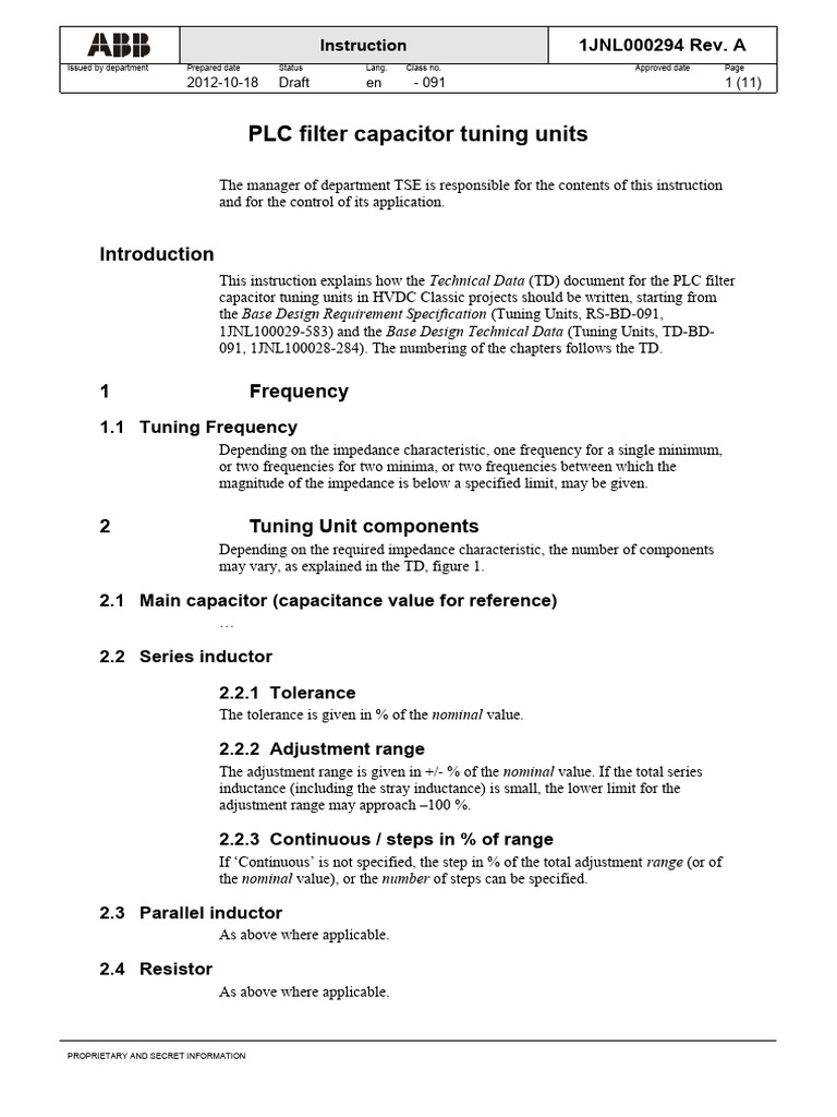 1JNL000294 - Reactor TU-GUI | PDF | Capacitor | Electrical Impedance