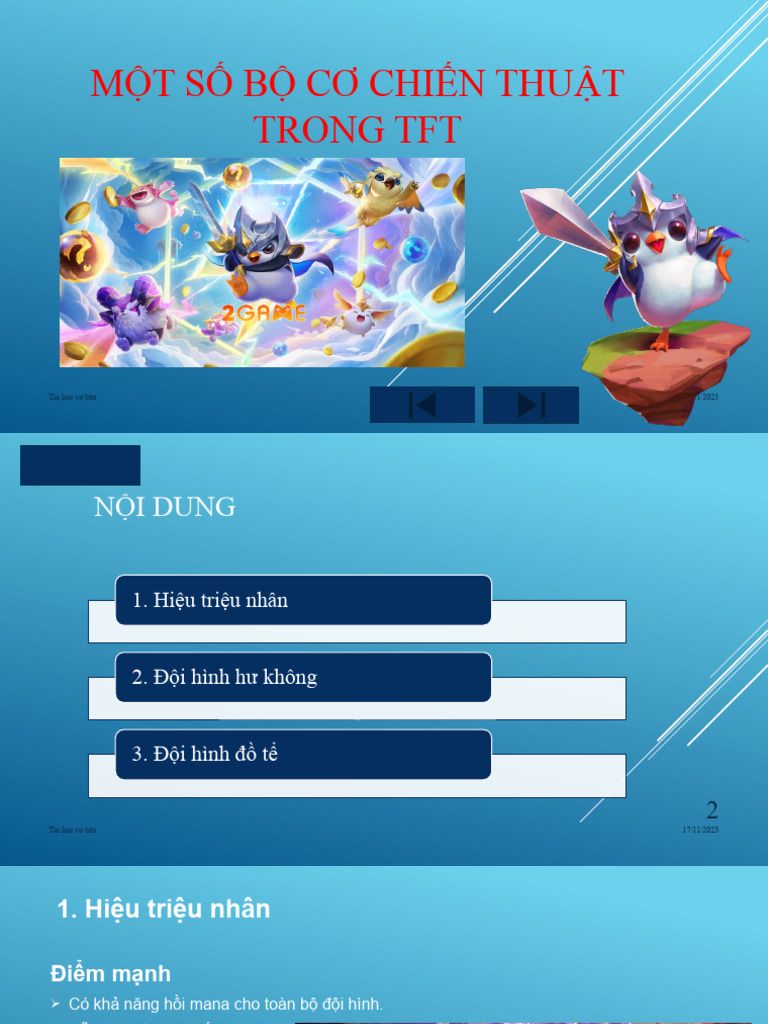 Một Số Bộ Cơ Chiến Thuật Trong TFT | PDF