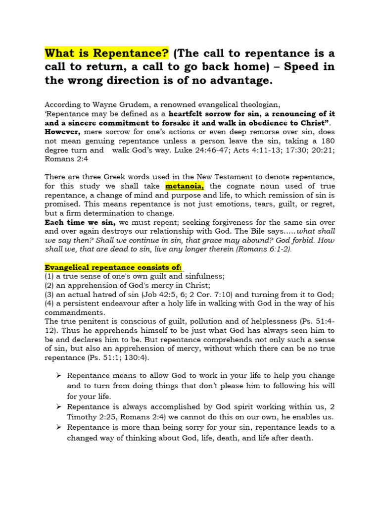 Repentance and Baptism | PDF | Baptism | Baptism With The Holy Spirit