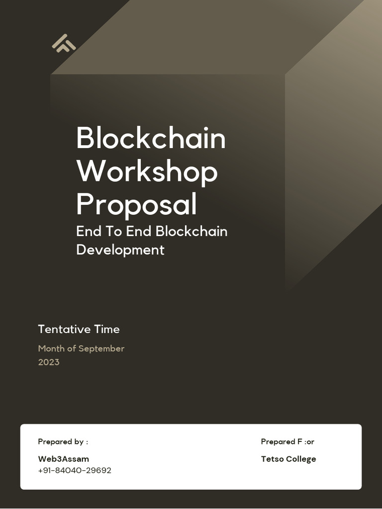 Blockchain - Workshop - Proposal (Tetso) | PDF | Systems Engineering | Computer Programming