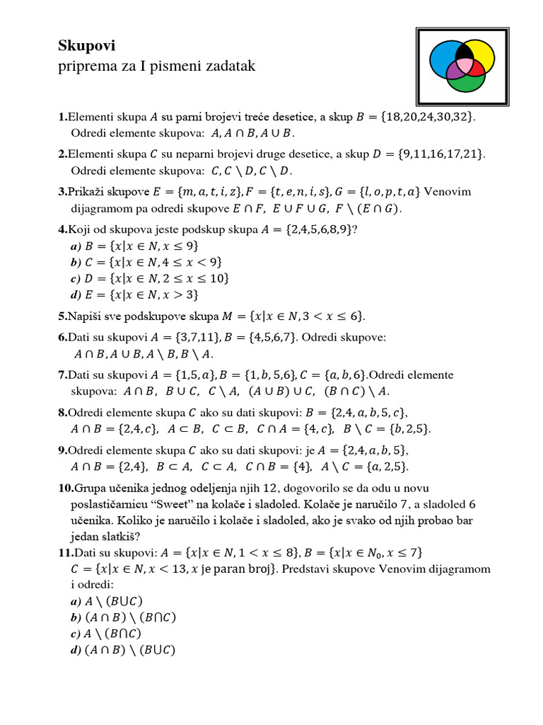 5razred Priprema Za I Pismeni 2017 | PDF