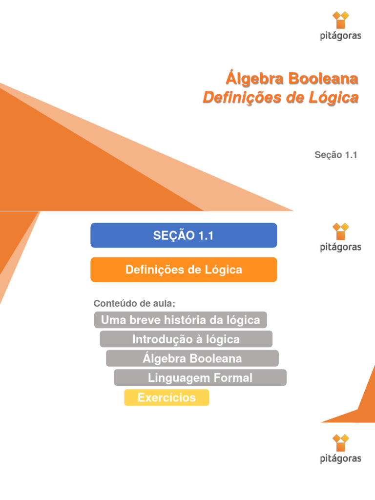 Álgebra Booleana e Lógica Formal | PDF | Lógica | Lógica matemática