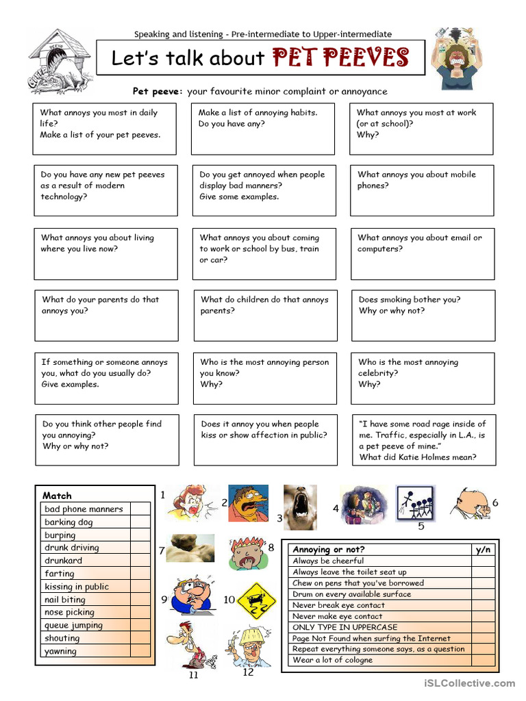 Let's Talk About Pet Peeves | PDF