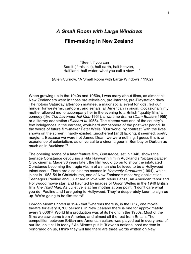 New Zealand's Film History Insights | PDF | History | Young Adult