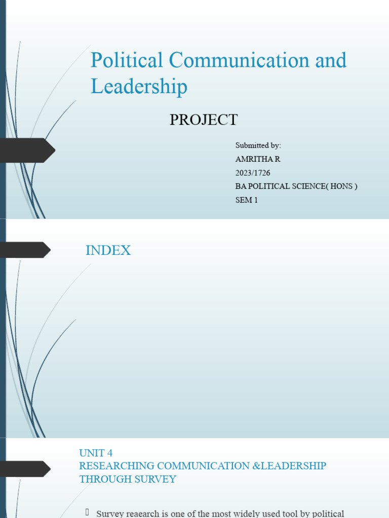 Political Communication and Leadership | PDF