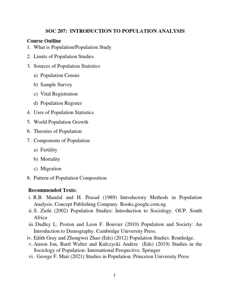 SOC 207 Lecture Material FINAL | PDF | Survey Methodology | Census SOC 207 Lecture Material FINAL | PDF | Survey Methodology | Census