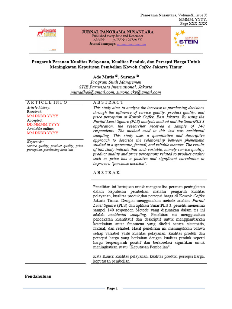 Jurnal Panorama Ade Mutia | PDF