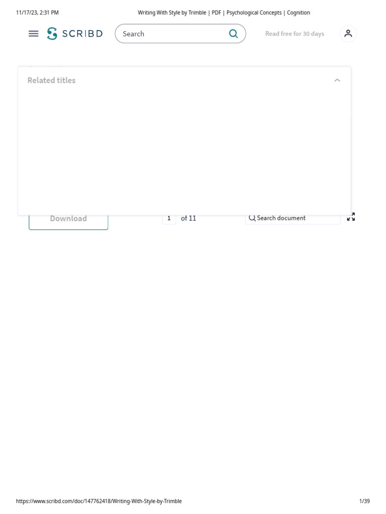 Writing With Style: Trimble's Guide | PDF | Scribd