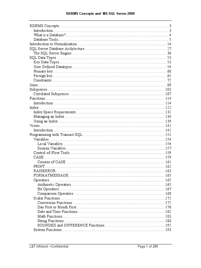 SQL RDBMS | Download Free PDF | Relational Database | Databases