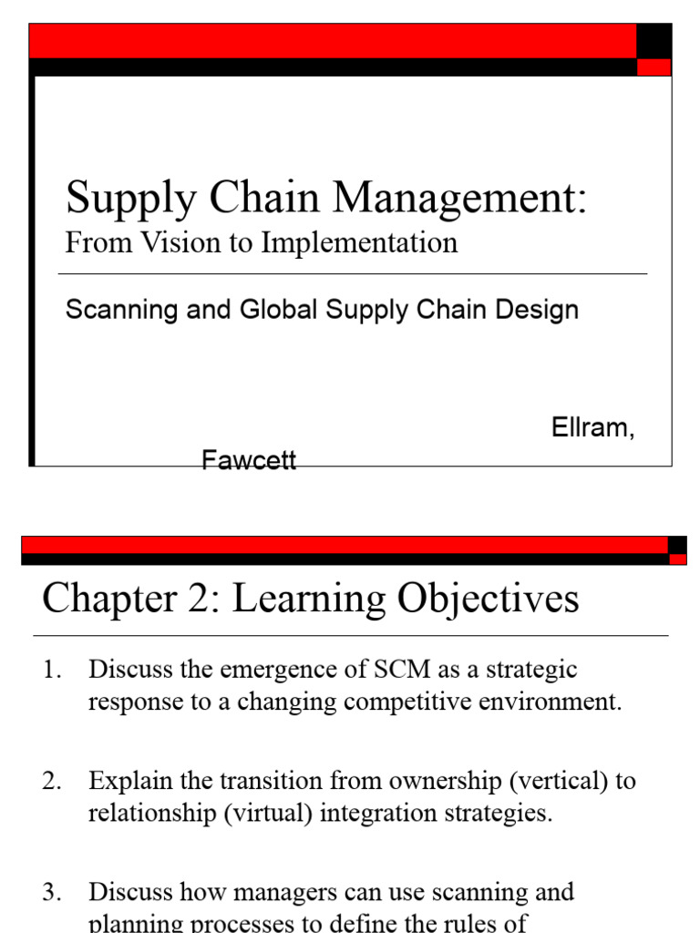 Strategic SCM Chapter 2 | PDF | Supply Chain Management | Supply Chain