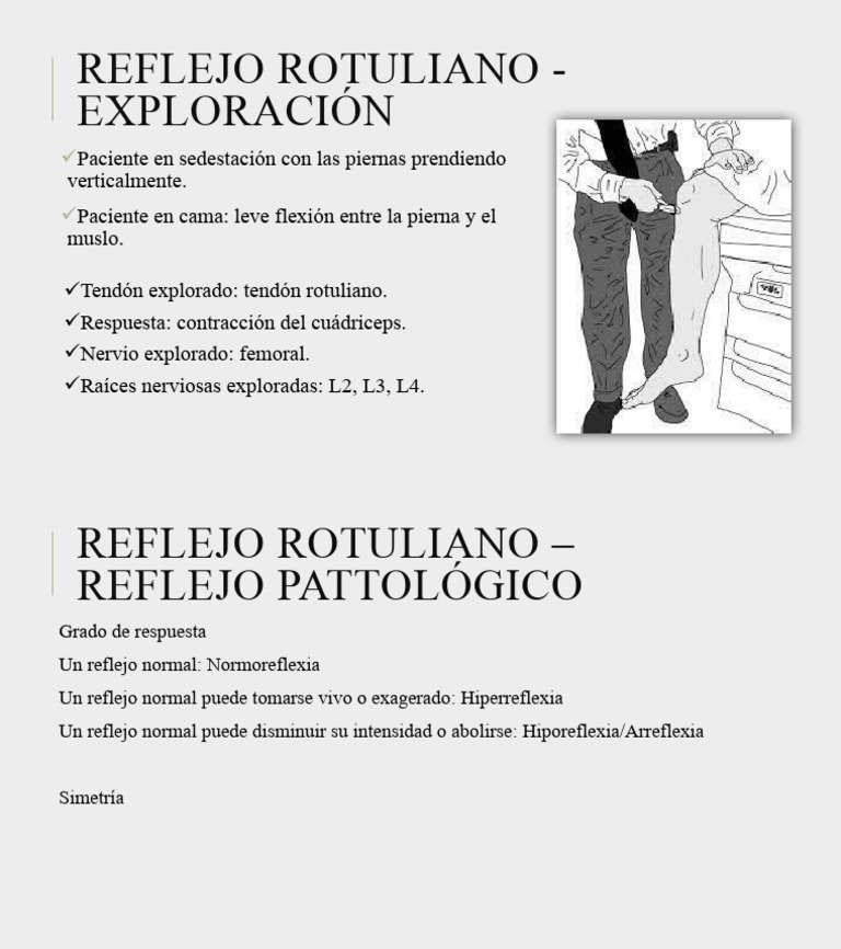 Exploración del Reflejo Rotuliano | PDF