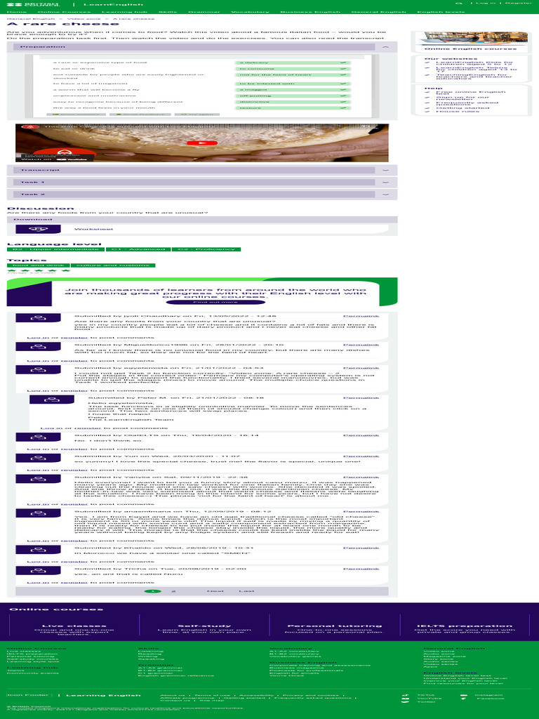 A Rare Cheese LearnEnglish | PDF | Educational Technology | Cheese