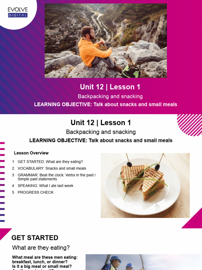 Evdg TC in l1 U12 l01 Lesson | PDF | Meal | Lunch