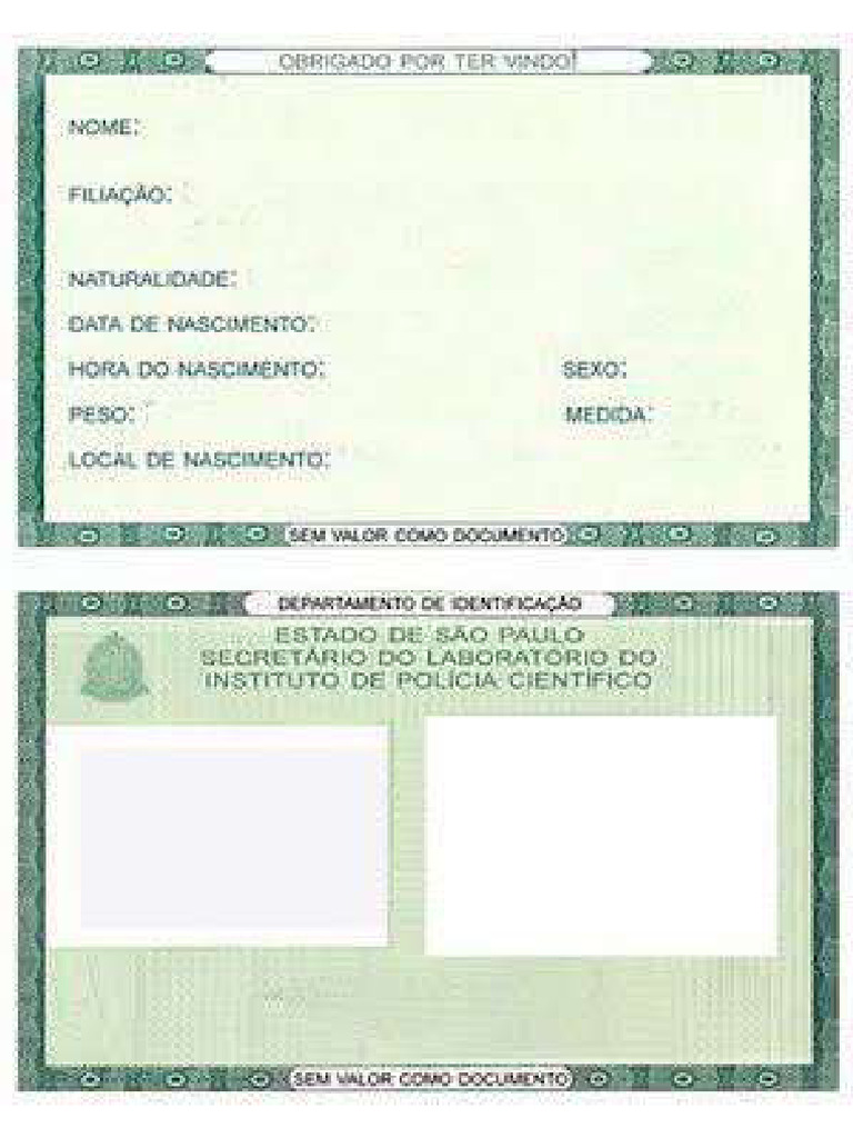 Modelo de Identidade em Branco para Atividades! | PDF