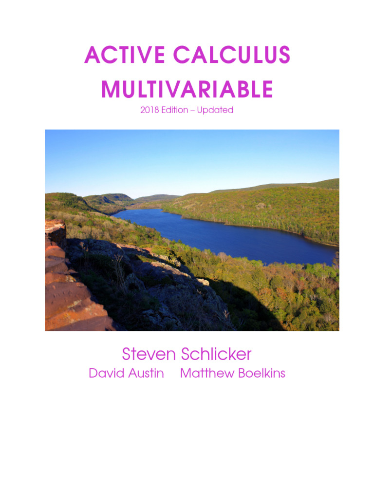 Active Calculus Multivariable - 2018 Edition | PDF | Cartesian ...
