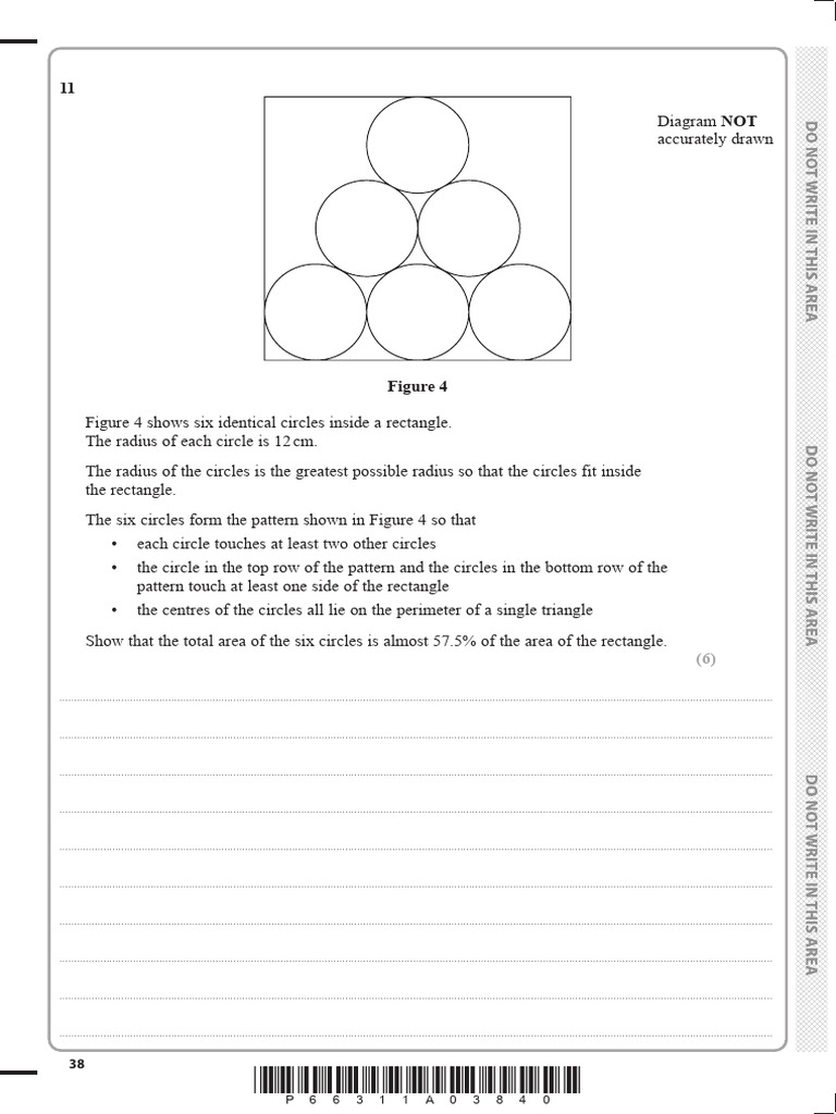 Circle and Rectangle Sum From P2 (R) Jan 21 | PDF | Area | Circle