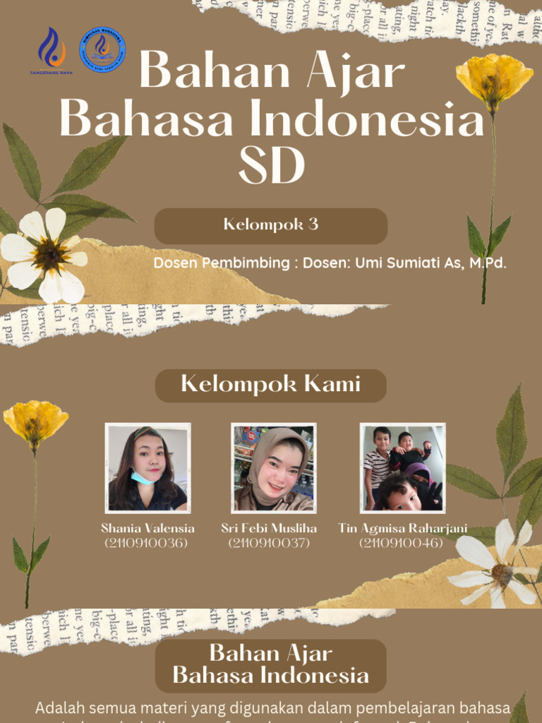 Bahan Ajar Bahasa Indonesia | PDF