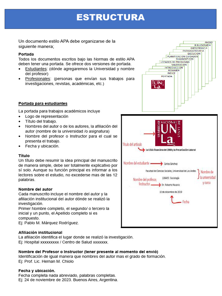 Portada y Formato en Normas APA 7 | PDF | Comillas | Estilo apa