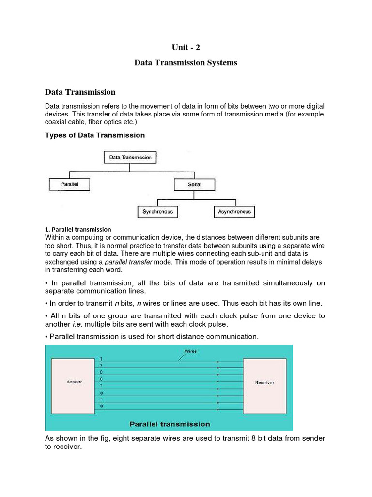 Data Transmission Systems Unit - 2 | PDF | Multiplexing | Information And Communications Technology