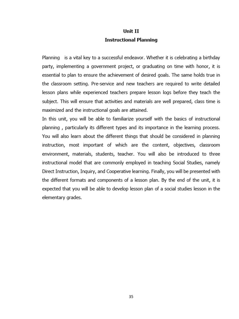 Essentials of Instructional Planning | PDF | Teachers | Pedagogy