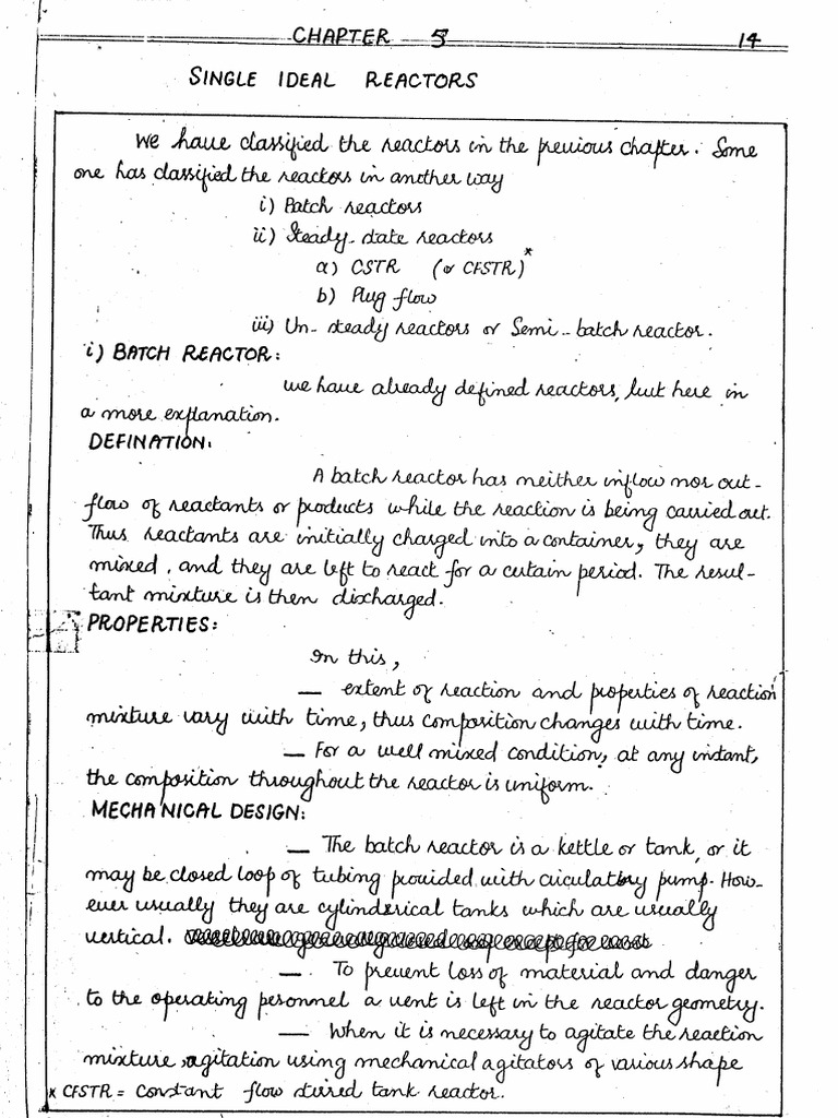 4.single Ideal Reactors | PDF