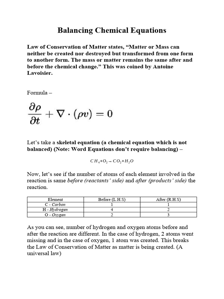 Balancing Chemica Equations | PDF | Chemical Compounds | Hydroxide