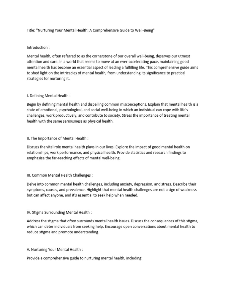 Mental Health | PDF | Mental Health | Mindfulness