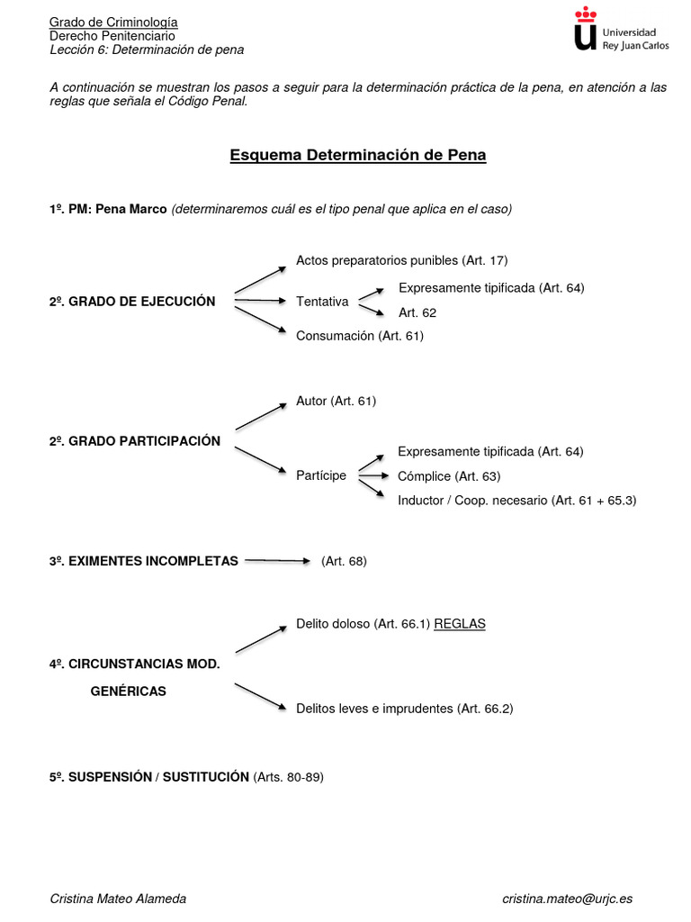 Esquema Determinacion de La Pena | PDF | Castigos | Prisión