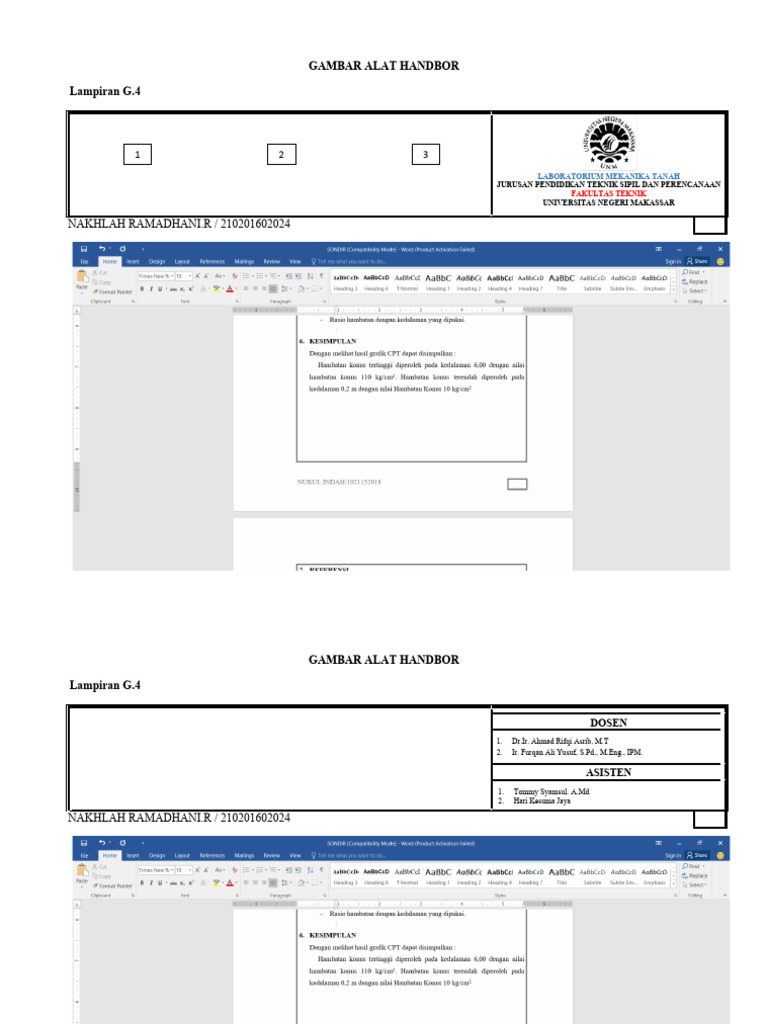 Gambar Alat Handbor dan Pengujian | PDF