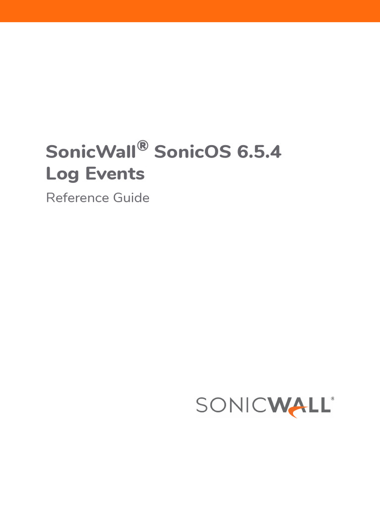 Sonicos 6 5 4 Log Events Reference Guide | PDF | Computer Network ...
