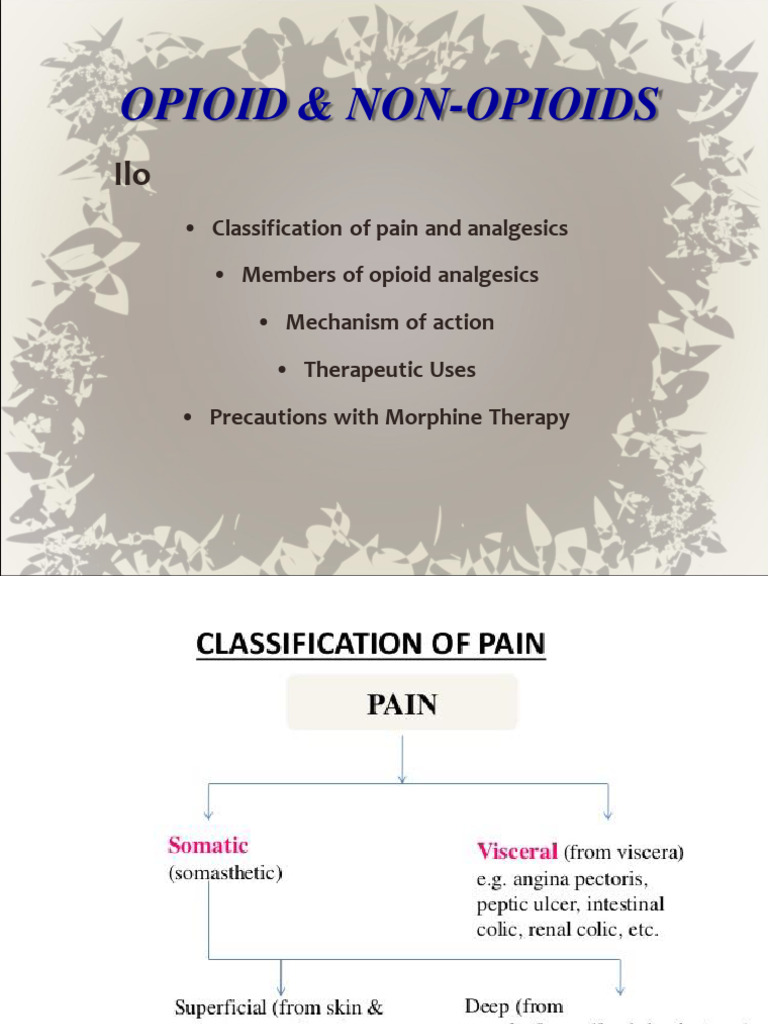 6.2 Opioid & Non-Opioids | PDF | Analgesic | Opioid