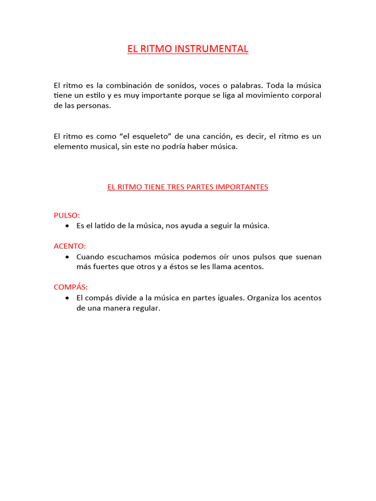 El Ritmo Instrumental | PDF