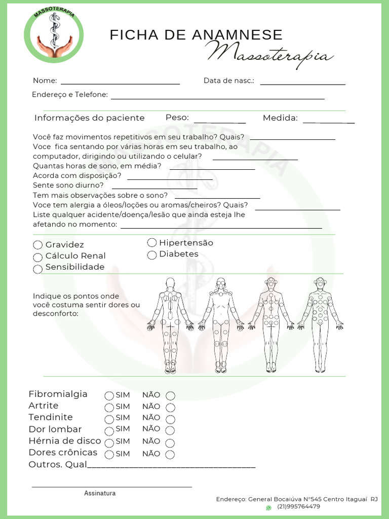 Ficha De Anamnese Pdf