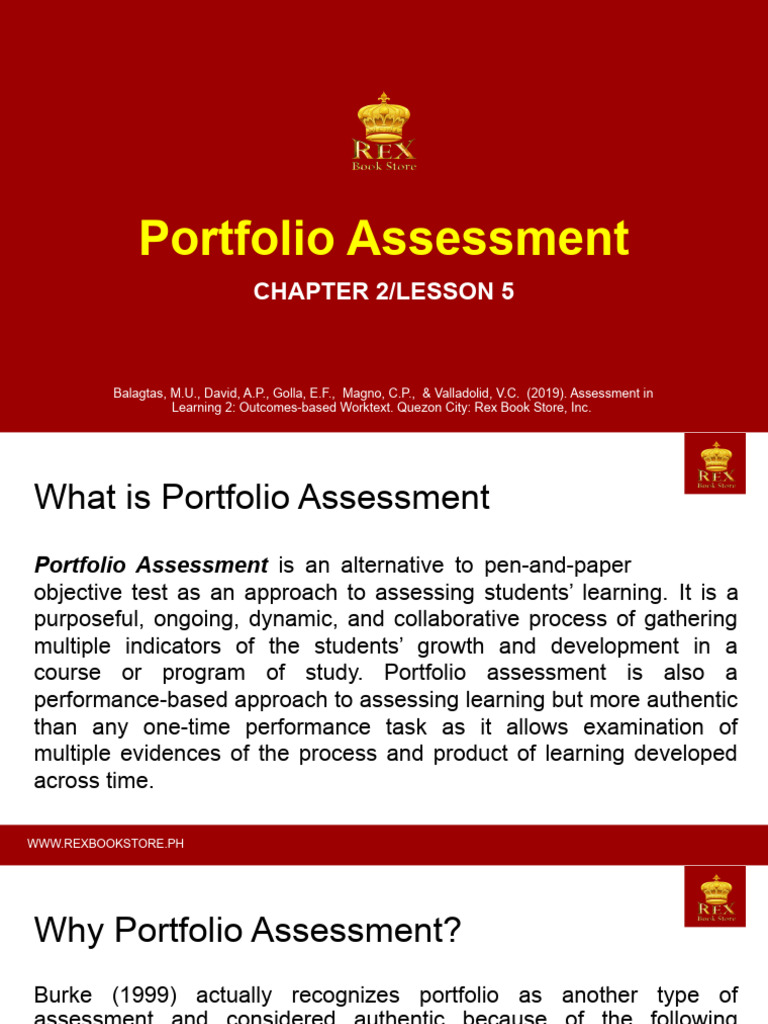 Principles of Portfolio Assessment | PDF | Rubric (Academic) | Learning