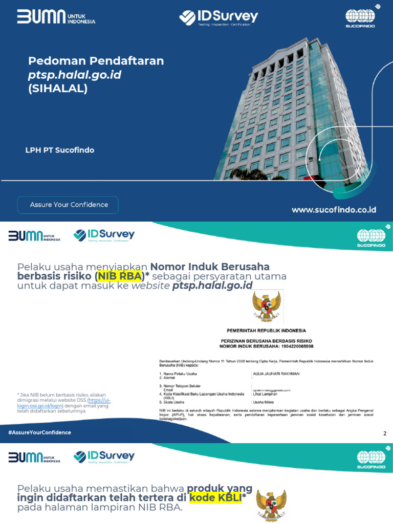 Panduan Pendaftaran SIHALAL Online | PDF