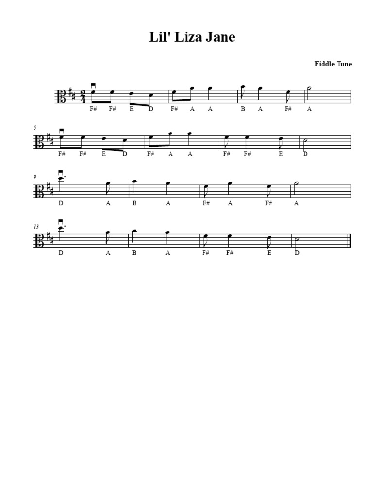 Lil Liza Jane VIOLA | PDF