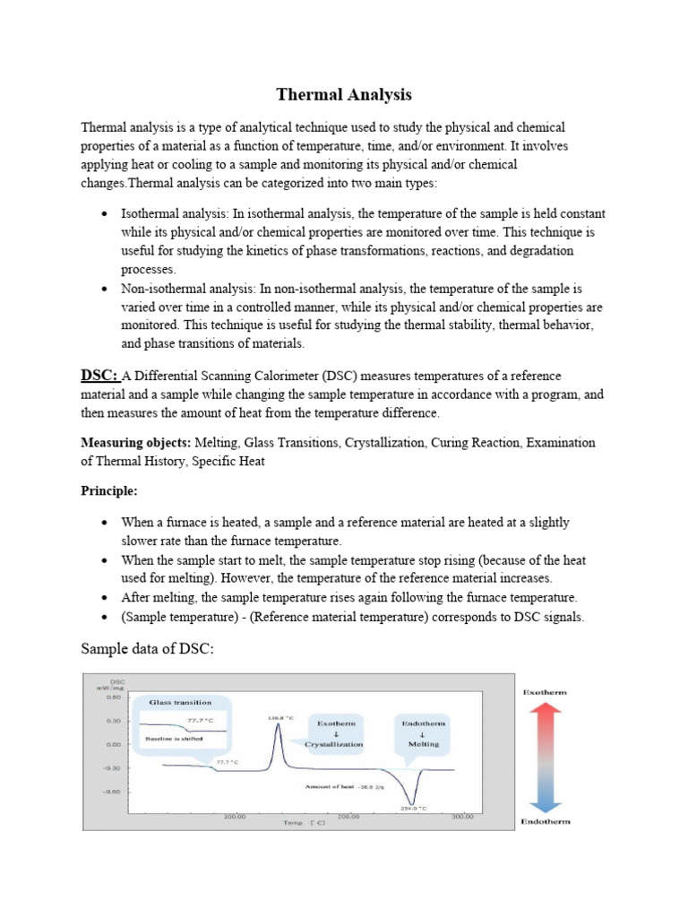 Thermal Analysis | PDF | Differential Scanning Calorimetry | Thermal Analysis
