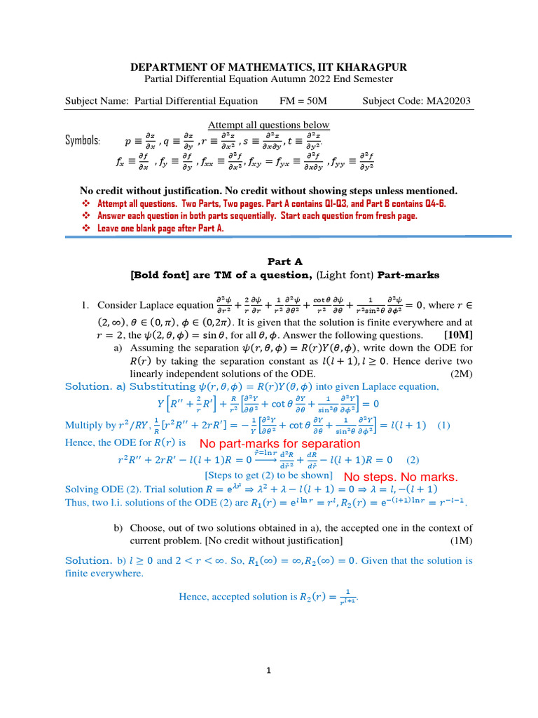 Symbols: Department of Mathematics, Iit Kharagpur | PDF | Fourier ...