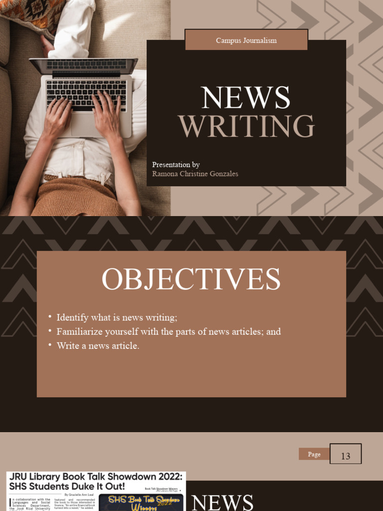 News Writing - Campus Journalism Guide | PDF | News | Mass Media