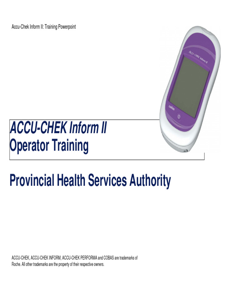 Accu-Chek Inform II Training Powerpoint | PDF | Barcode | Image Scanner