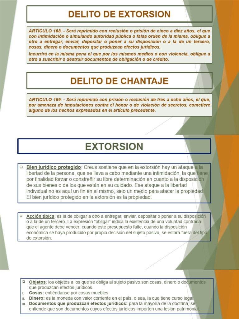 Extorsión y Chantaje | PDF