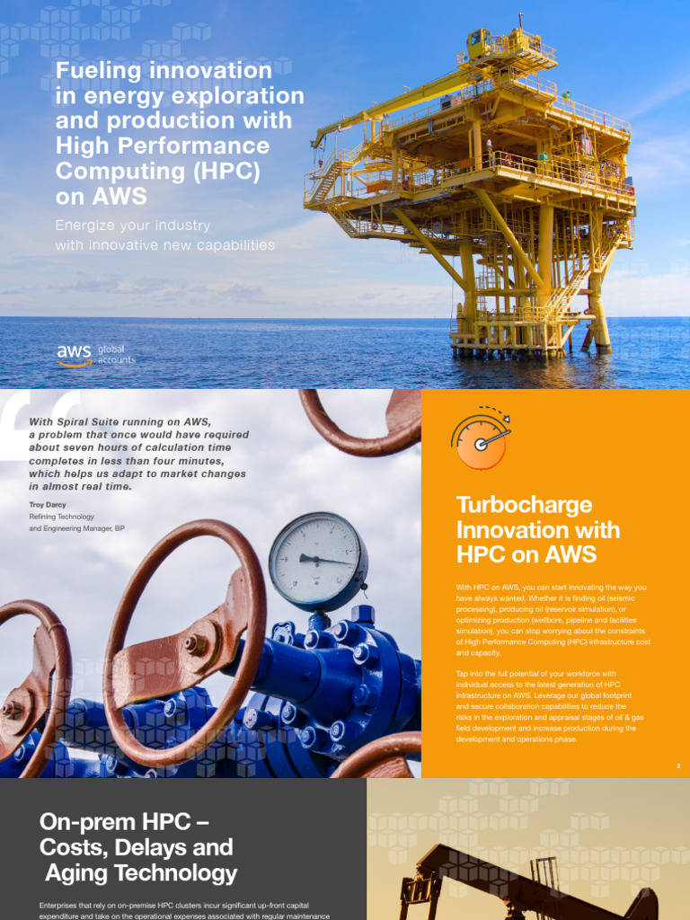 AWS HPC in Oil and Gas Ebook | PDF | Cloud Computing | Supercomputer