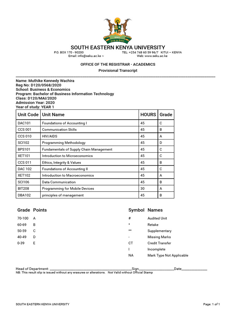 ProvisionalTranscript-D120 - 0568 - 2020-05 Jul 2022 | PDF ...